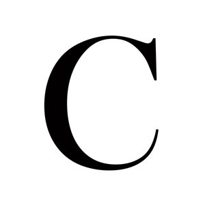 Lettre C typographie impression typographie moderne art | Etsy