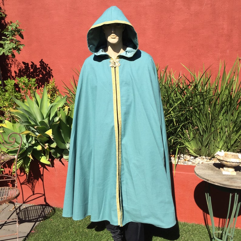Blue Cloak With Gold Trim - Etsy UK