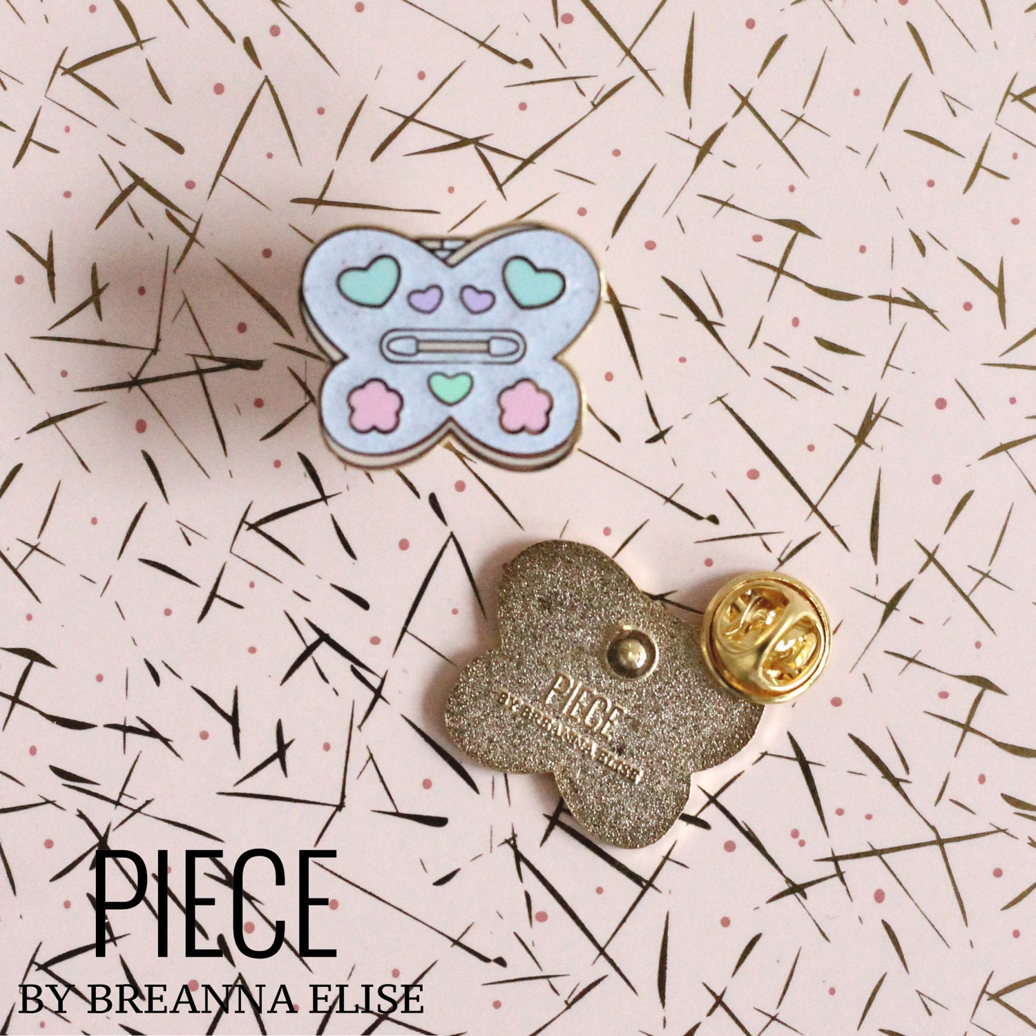 Butterfly Make-up Hard Enamel Pin - Etsy