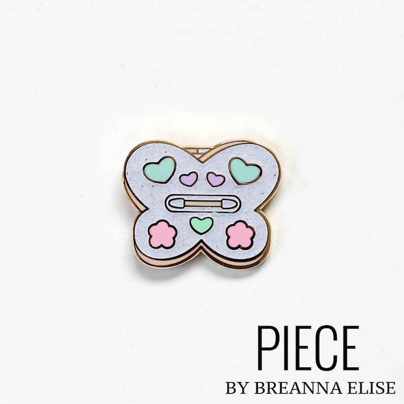 Butterfly Make-up Hard Enamel Pin - Etsy