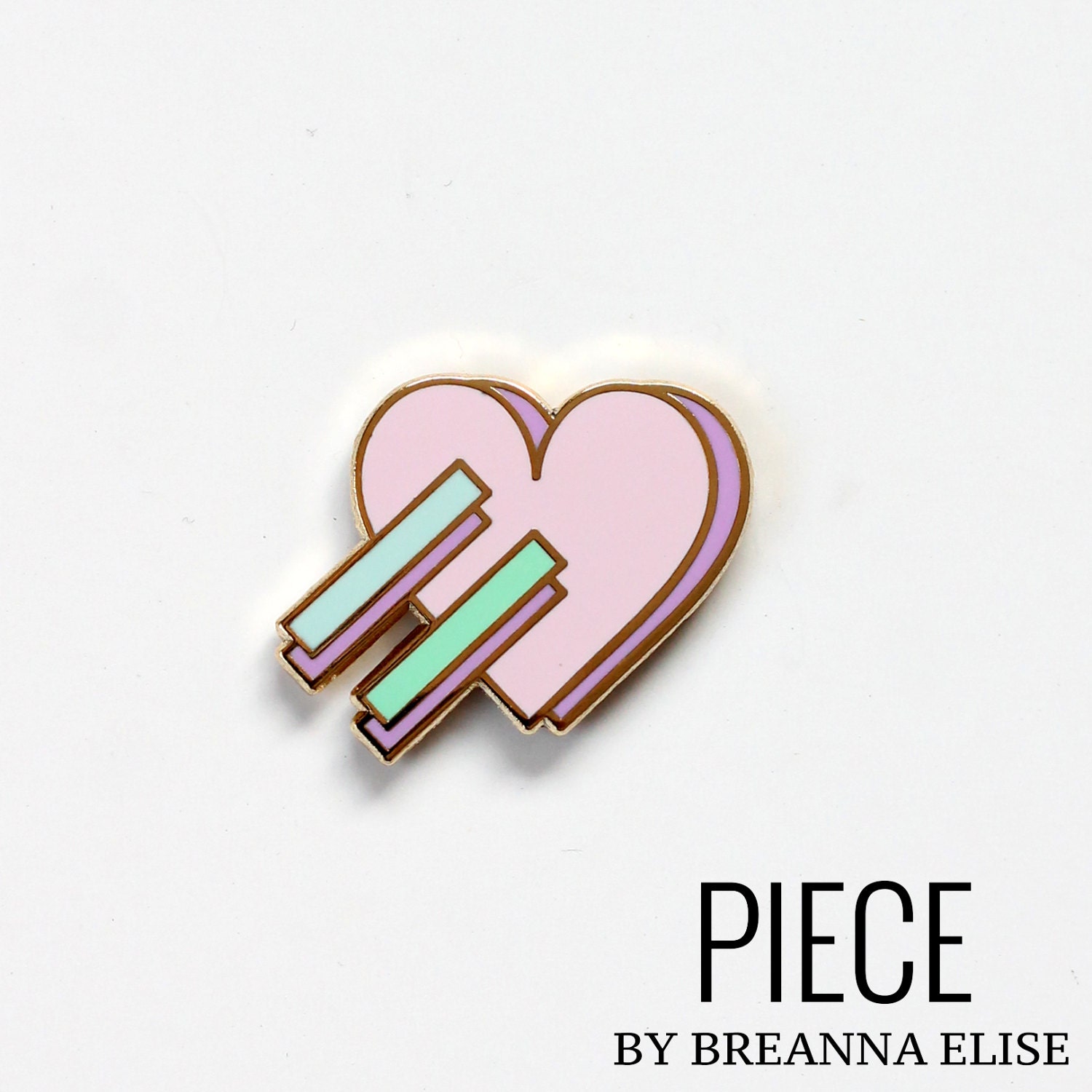 90's Heart Hard Enamel Pin - Etsy