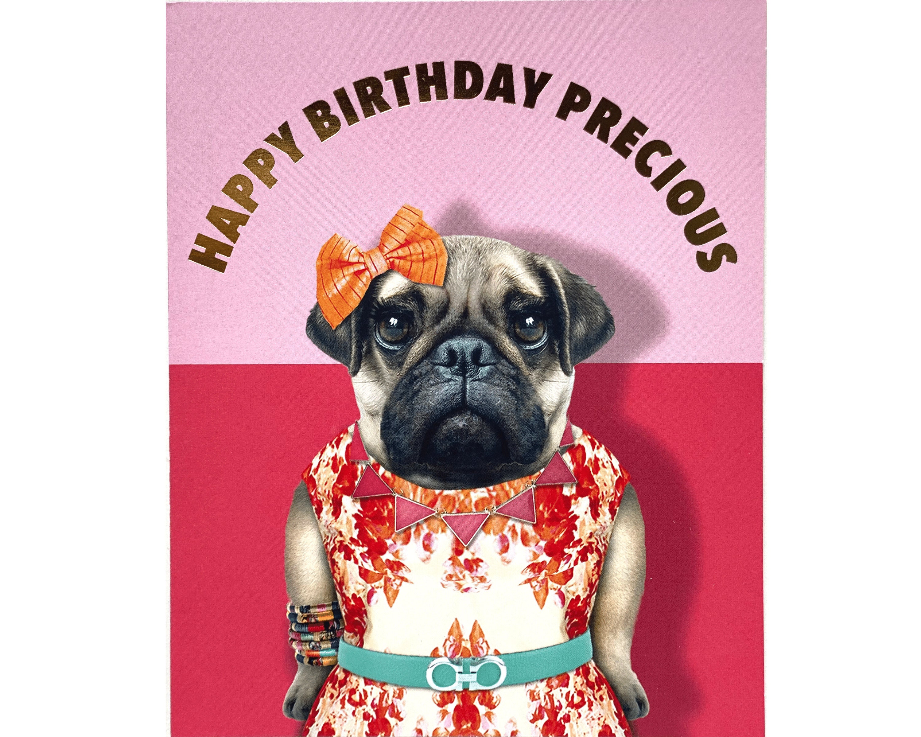 Precious Pug Birthday Card - Etsy Singapore