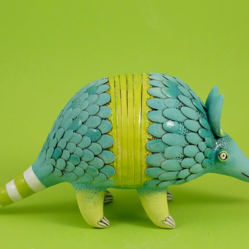 Ceramic Sculpture Ceramic Figurine Armadillo - Etsy