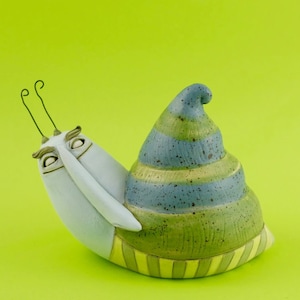 Ceramic Figurine - Ceramic Sculpture - Snail - Unique Gift - Home Decor ...