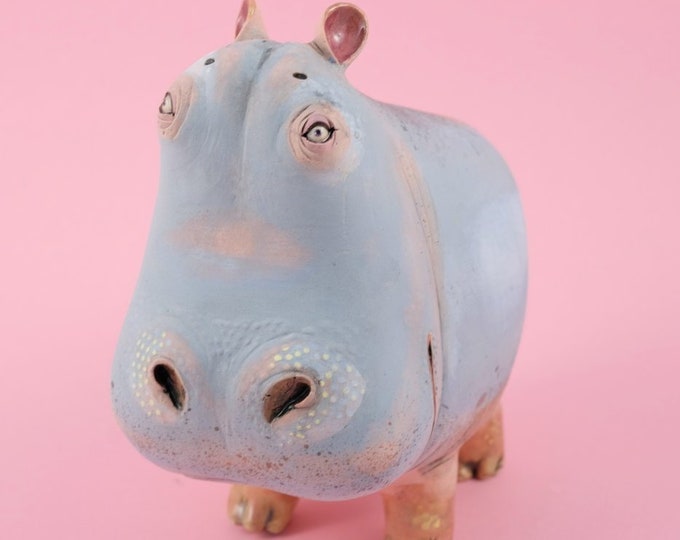Ceramic Sculpture Ceramic Figurine Hyppo Hippopotamus | Etsy