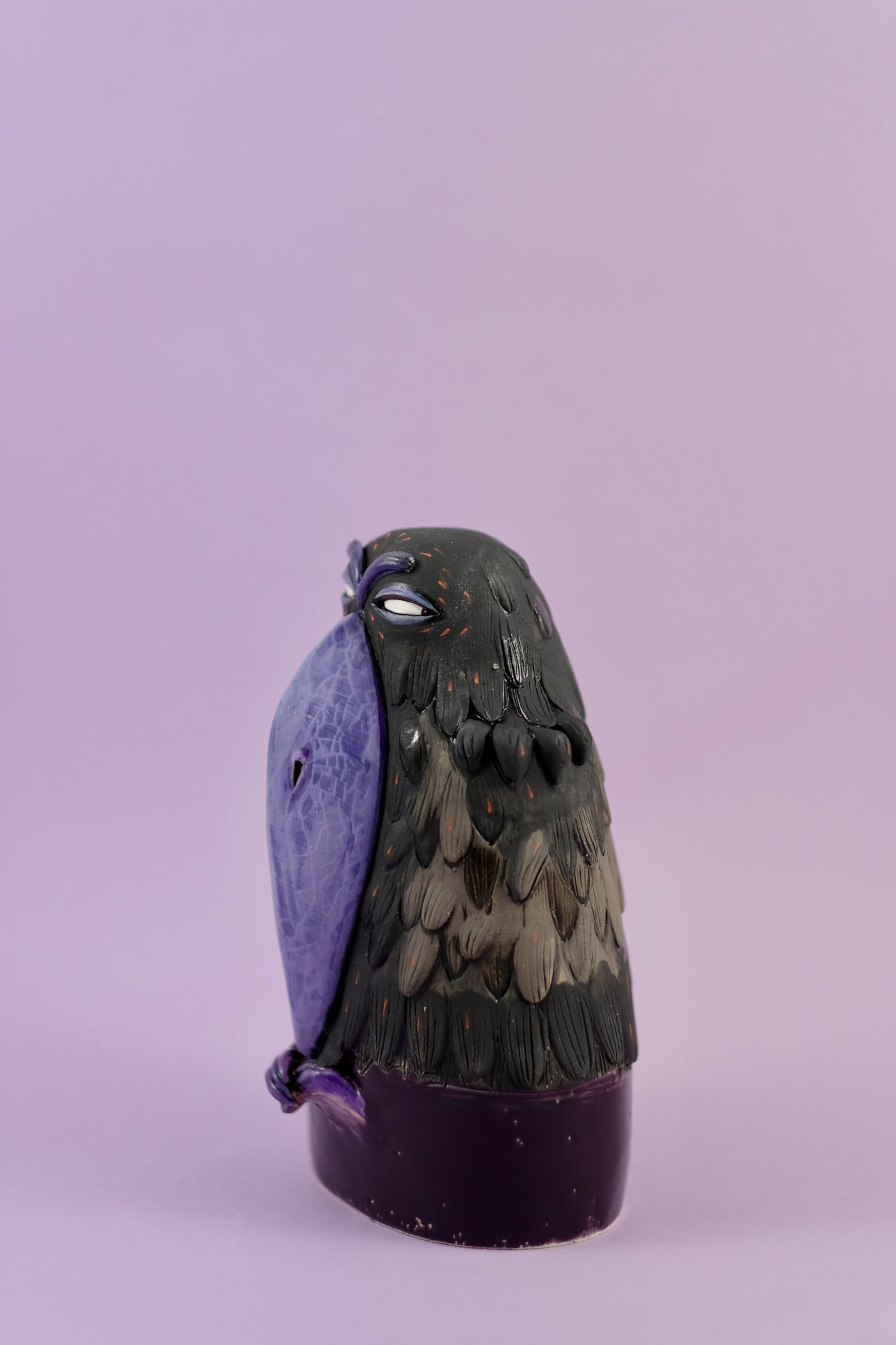 Ceramic Sculpture Ceramic Figurine Raven Black Crow - Etsy