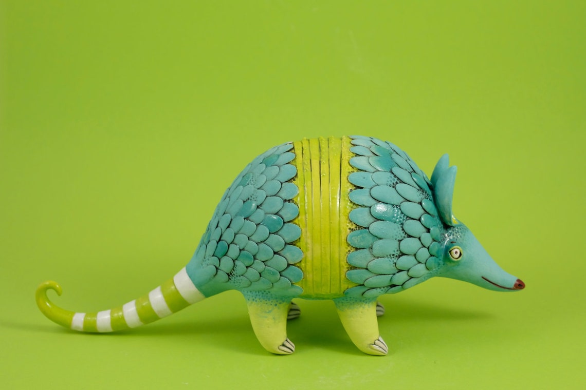 Ceramic Sculpture - Ceramic Figurine - Armadillo - Etsy