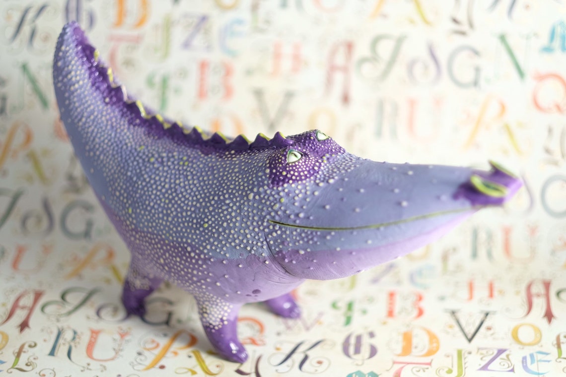 Ceramic Figurine Ceramic Sculpture Crocodile Figurine - Etsy