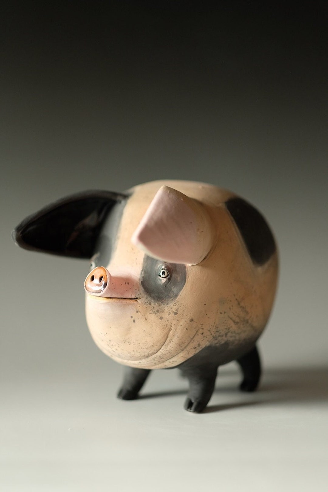 Ceramic Sculpture Pig Sculpture Piglet Ceramic Decoration Home Decor ...