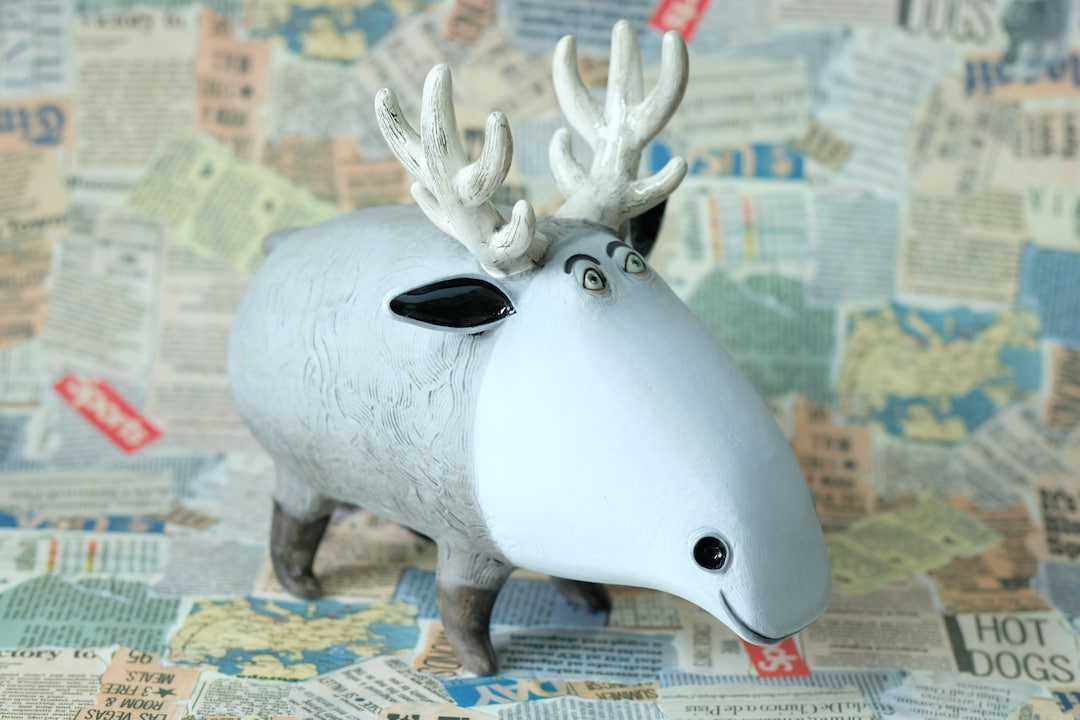 Ceramic Sculpture - Ceramic Figurine - Moose Sculpture - Ceramics and ...