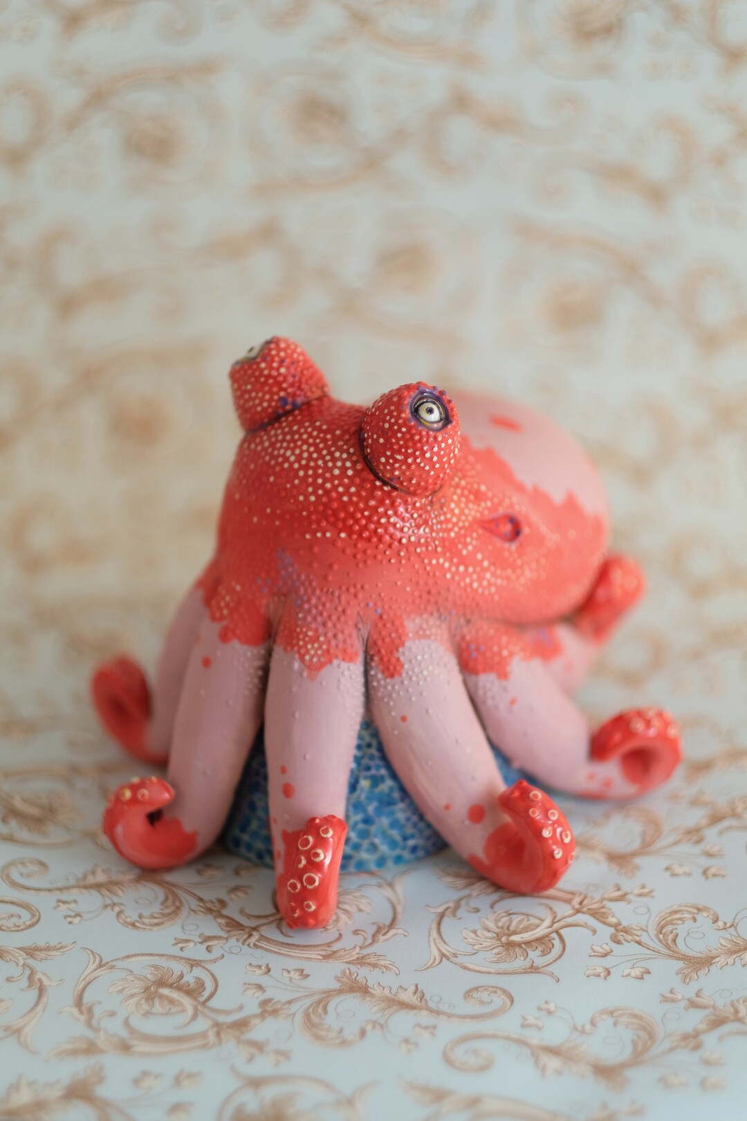 Ceramic Sculpture Octopus Housewarming Gift Home Decor Collectible ...