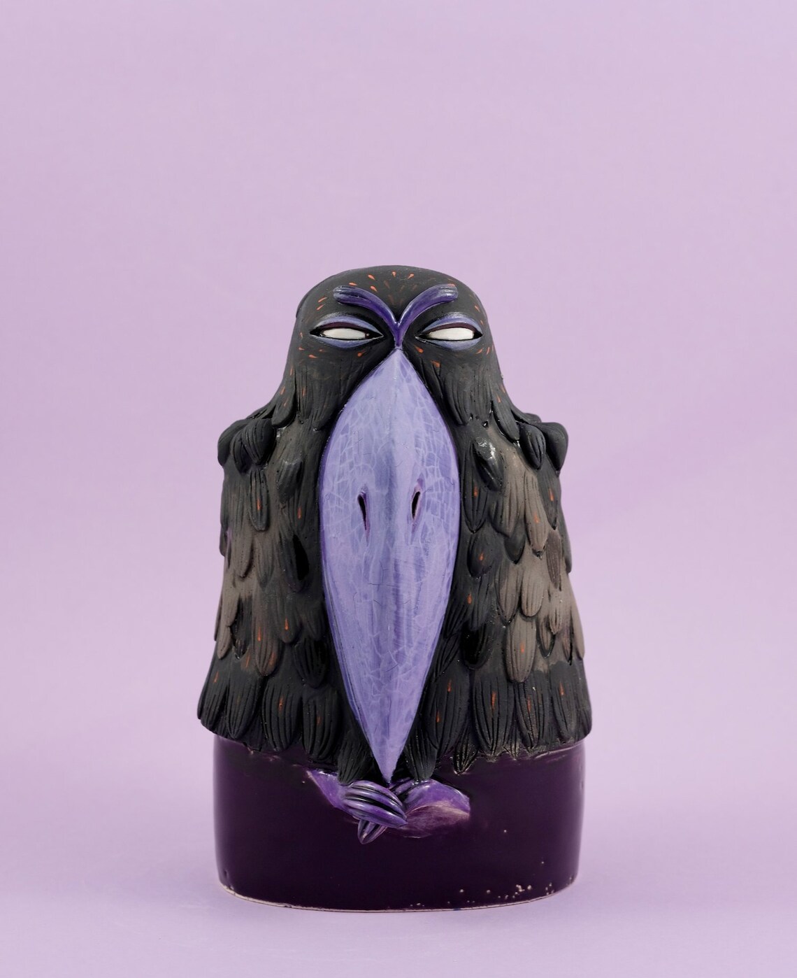 Ceramic Sculpture Ceramic Figurine Raven Black Crow - Etsy