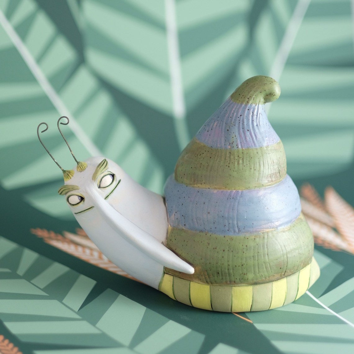 Ceramic Figurine - Ceramic Sculpture - Snail - Unique Gift - Home Decor ...