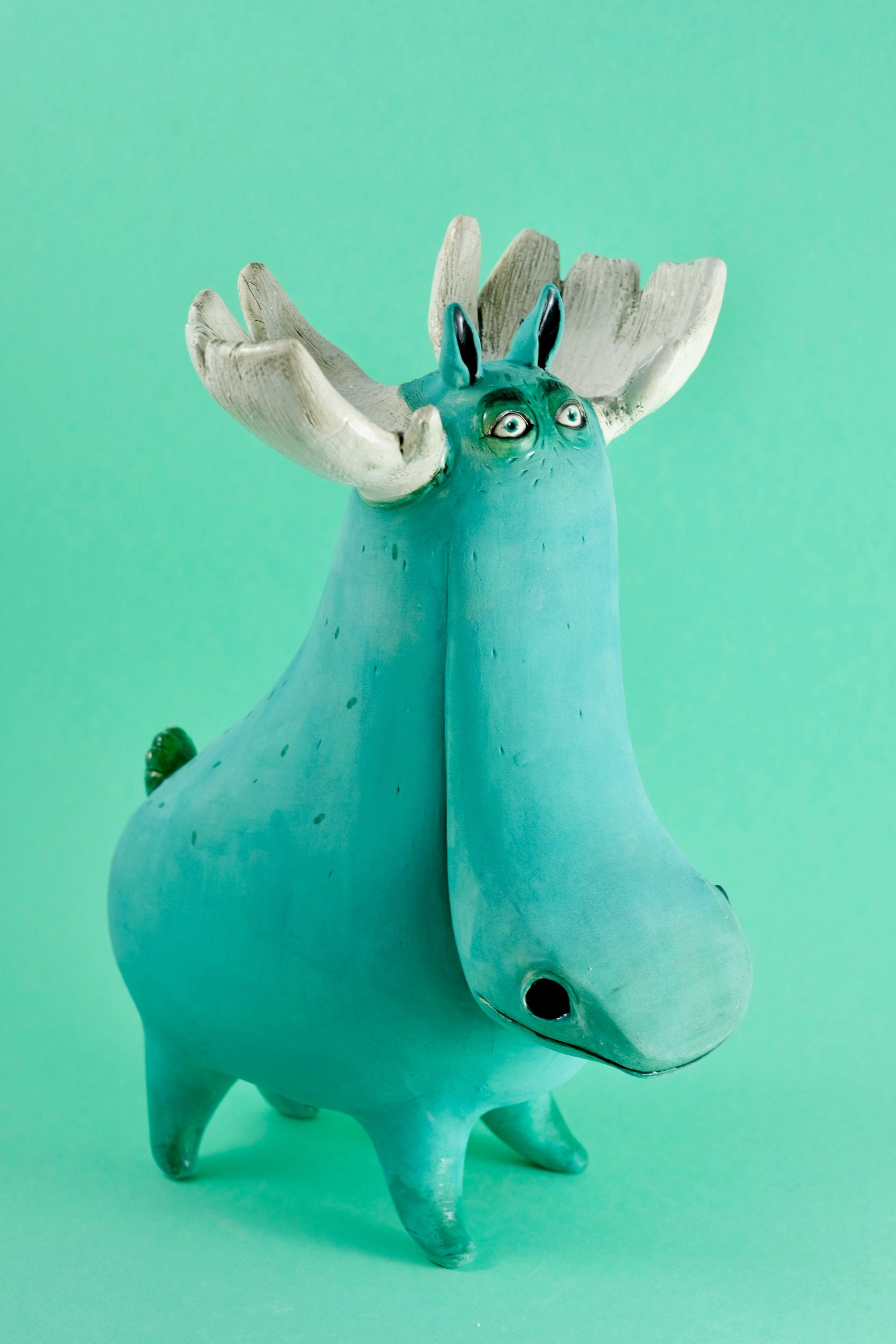 Ceramic sculpture Ceramic Figurine Moose Sculpture Deer | Etsy