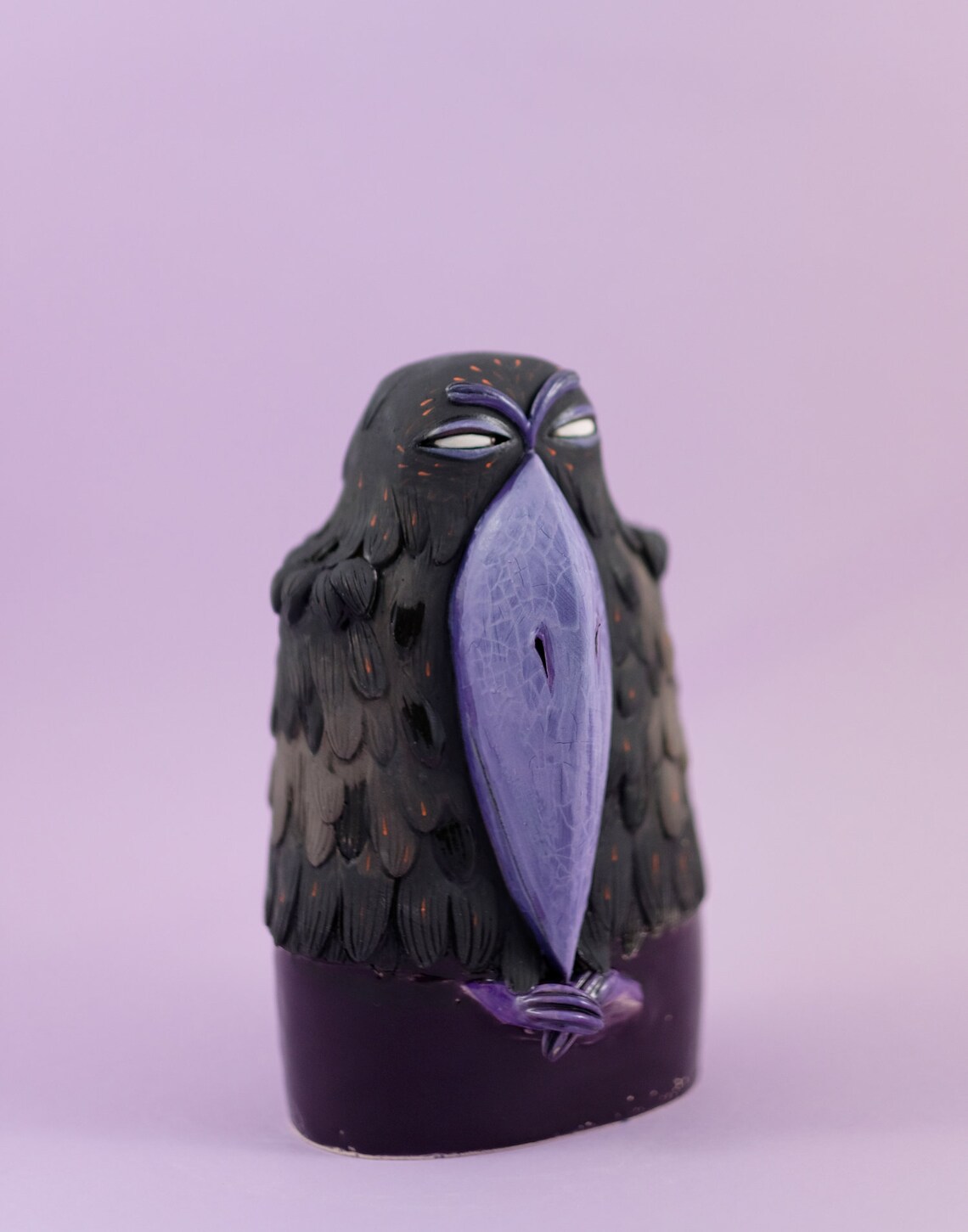 Ceramic Sculpture Ceramic Figurine Raven Black Crow - Etsy