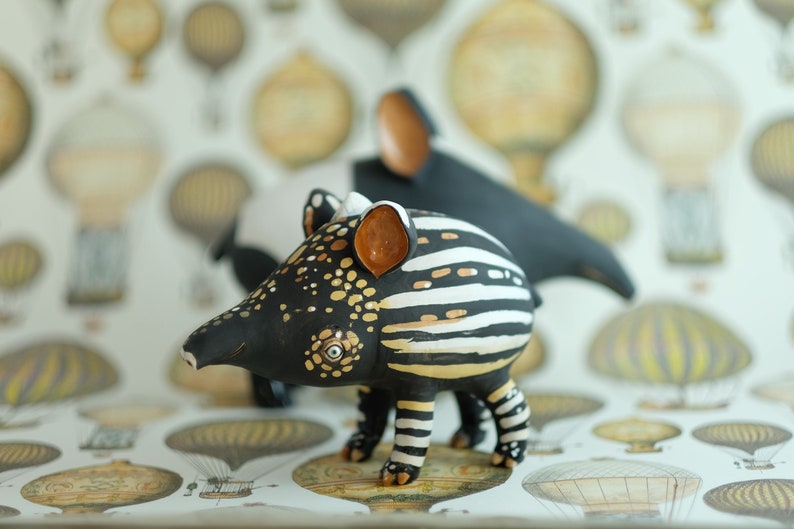 Ceramic Sculpture - Figurine - Tapir - Animal Sculpture - Unique Gift ...