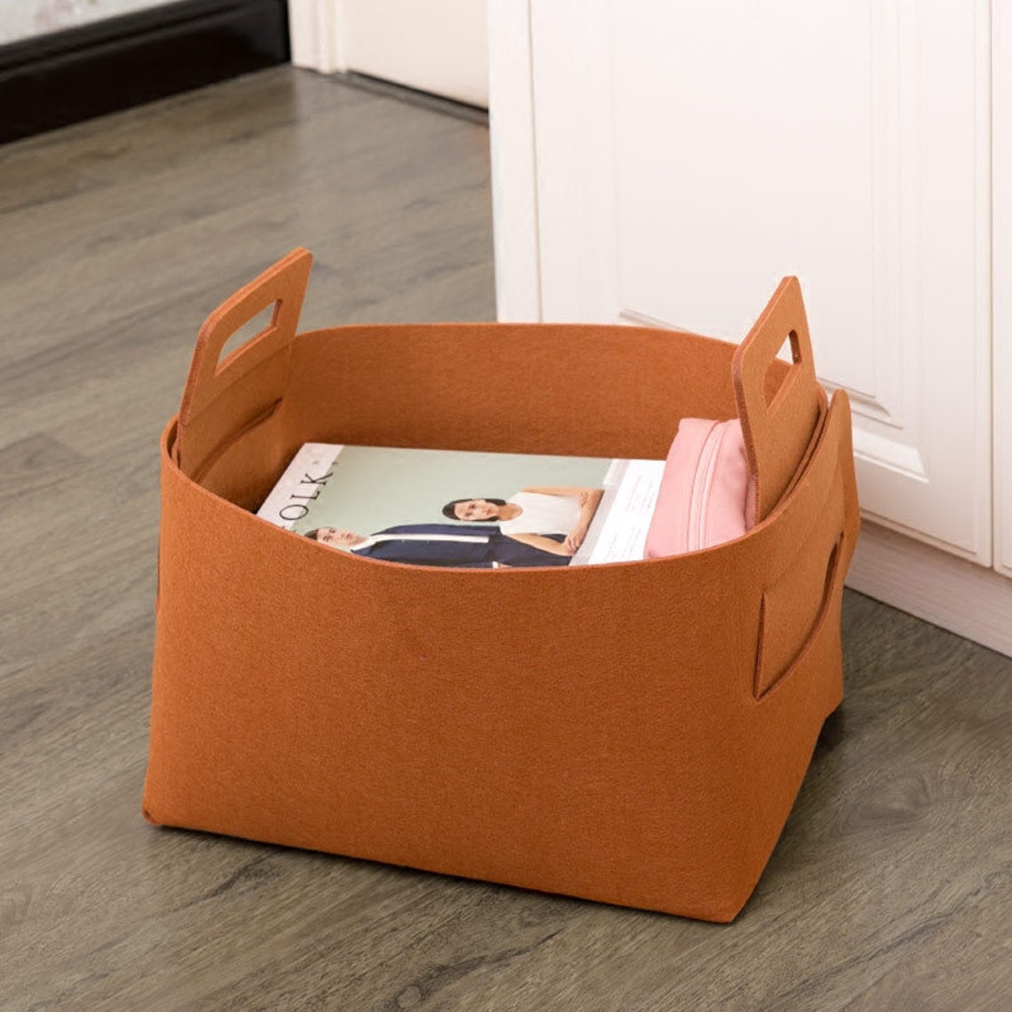 Free Shipping Customizable Felt Storage Basket for Laundry - Etsy