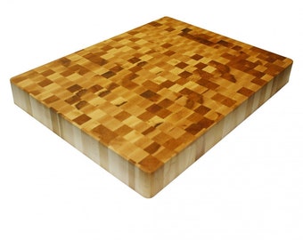 Maple End Grain Cutting Board 24 X 16 - Etsy