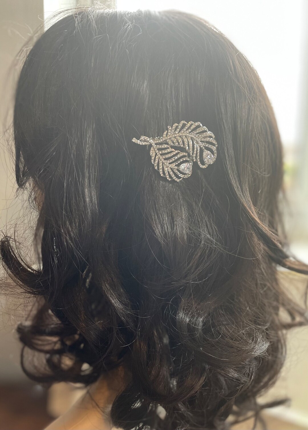 Peacock Feather Hair Comb, Feather Hair Accessory, Peacock Feather ...