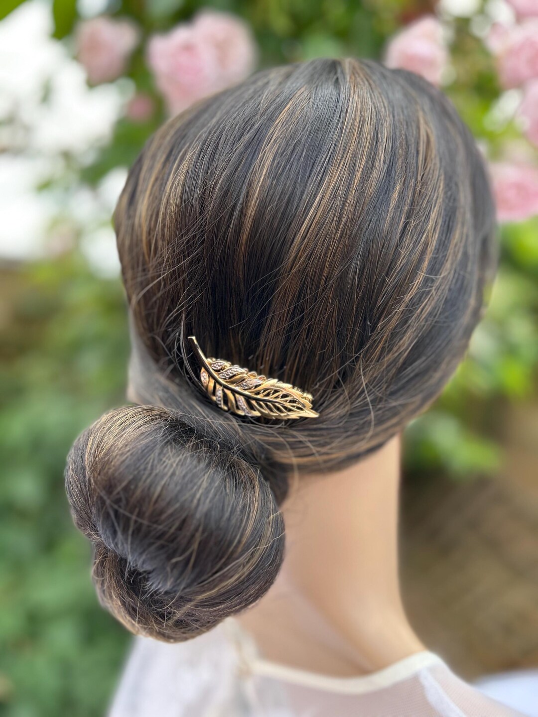 Vintage Gold Tone Leaf Hair Comb, up Cycled Bridal Head Piece - Etsy
