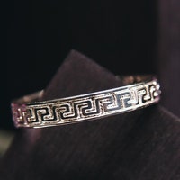 Greek Key Pattern Band Ring, Ancient Greece, Meander Symbol, Grecian ...