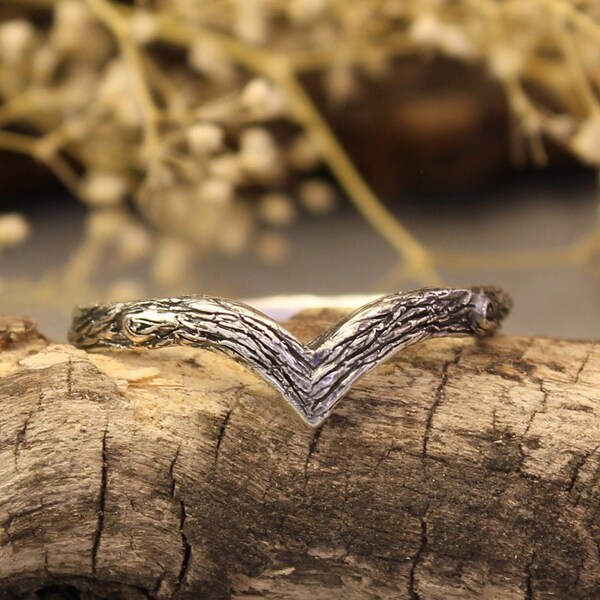 Chevron Wedding Band - Etsy