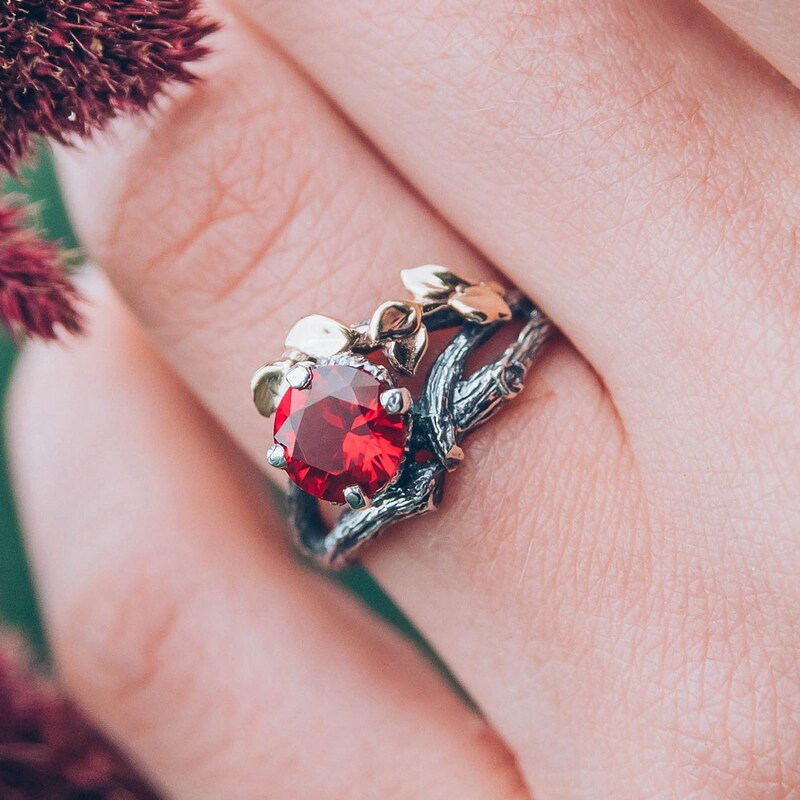 Ruby Engagement Ring - Etsy