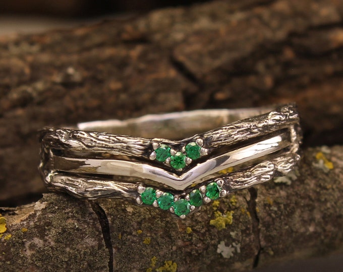 Handmade nature and modern wedding rings by WeddingRingsStore