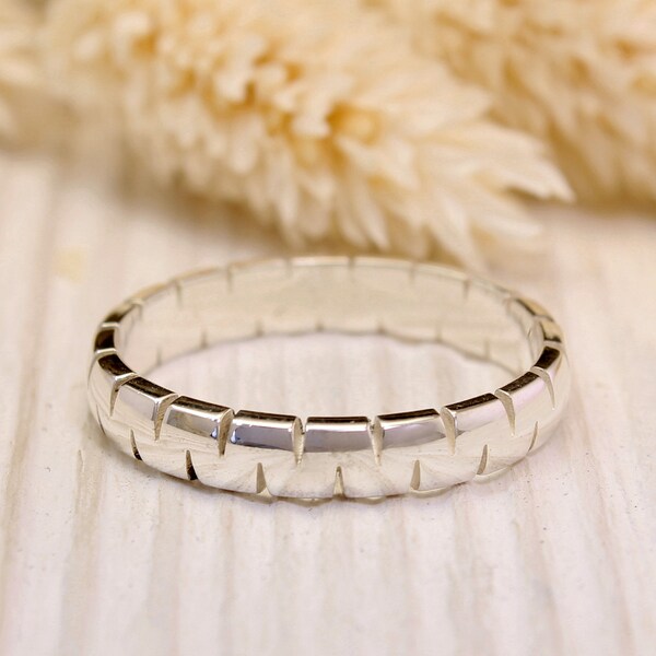 Modern Silver Ring - Etsy