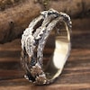 Unique Cracked Men's Ring, Men's Dry Earth Band, Rustic Wedding Band ...