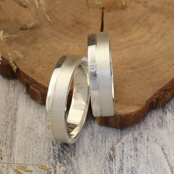 Wedding Ring Sets His and Hers - Etsy