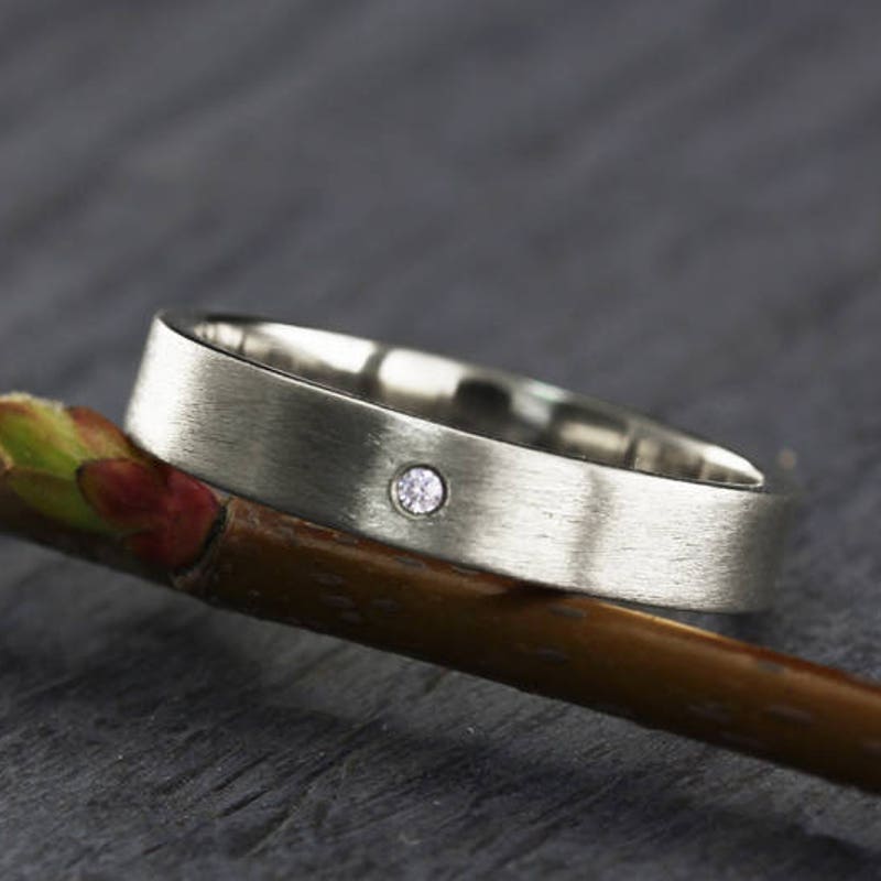 Flat Diamond Ring - Etsy