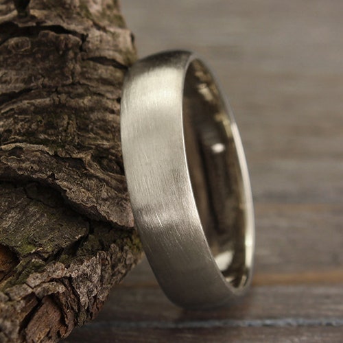 4mm Simple Silver Wedding Band in Matte Finish Men's or | Etsy
