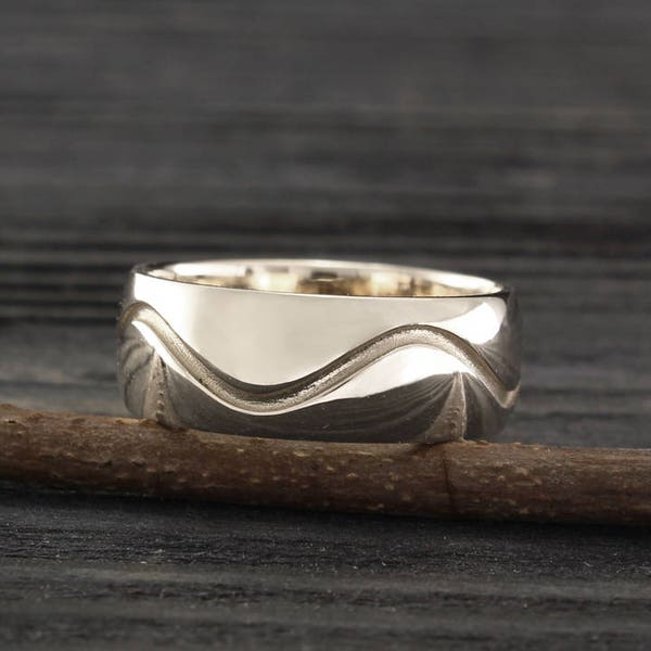 Wave Engagement Ring - Etsy