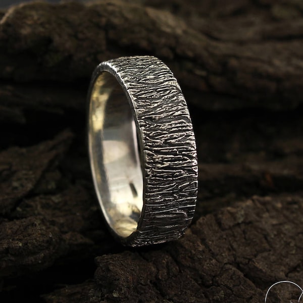 Tree Bark Ring - Etsy
