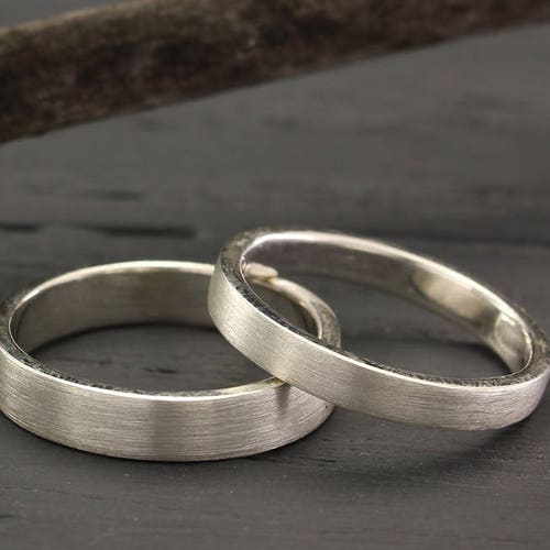 New Infinity His and Hers Set Titanium Wedding Rings | Etsy