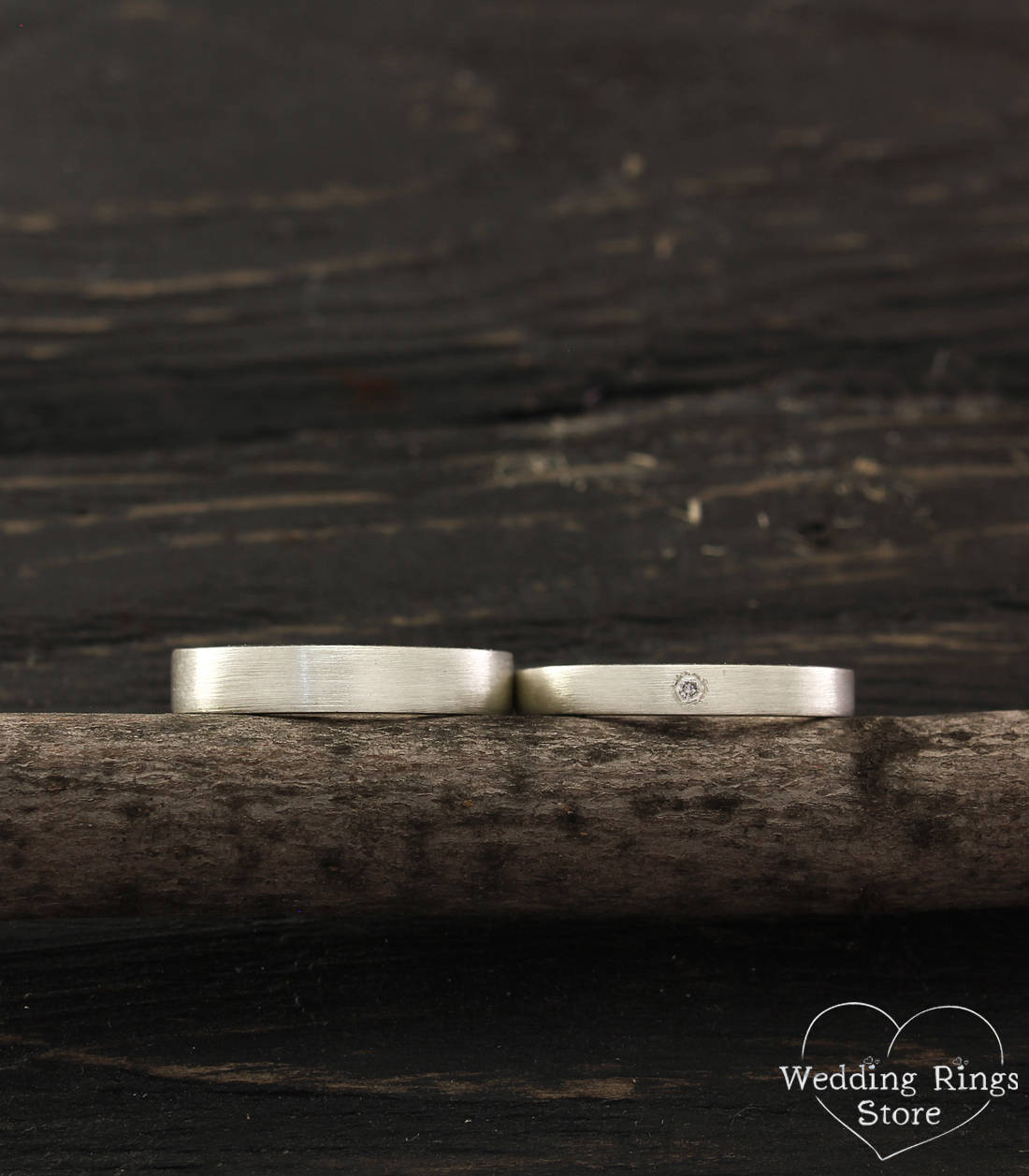 Simple Wedding Band Set His and Hers Wedding Rings Matte - Etsy Canada
