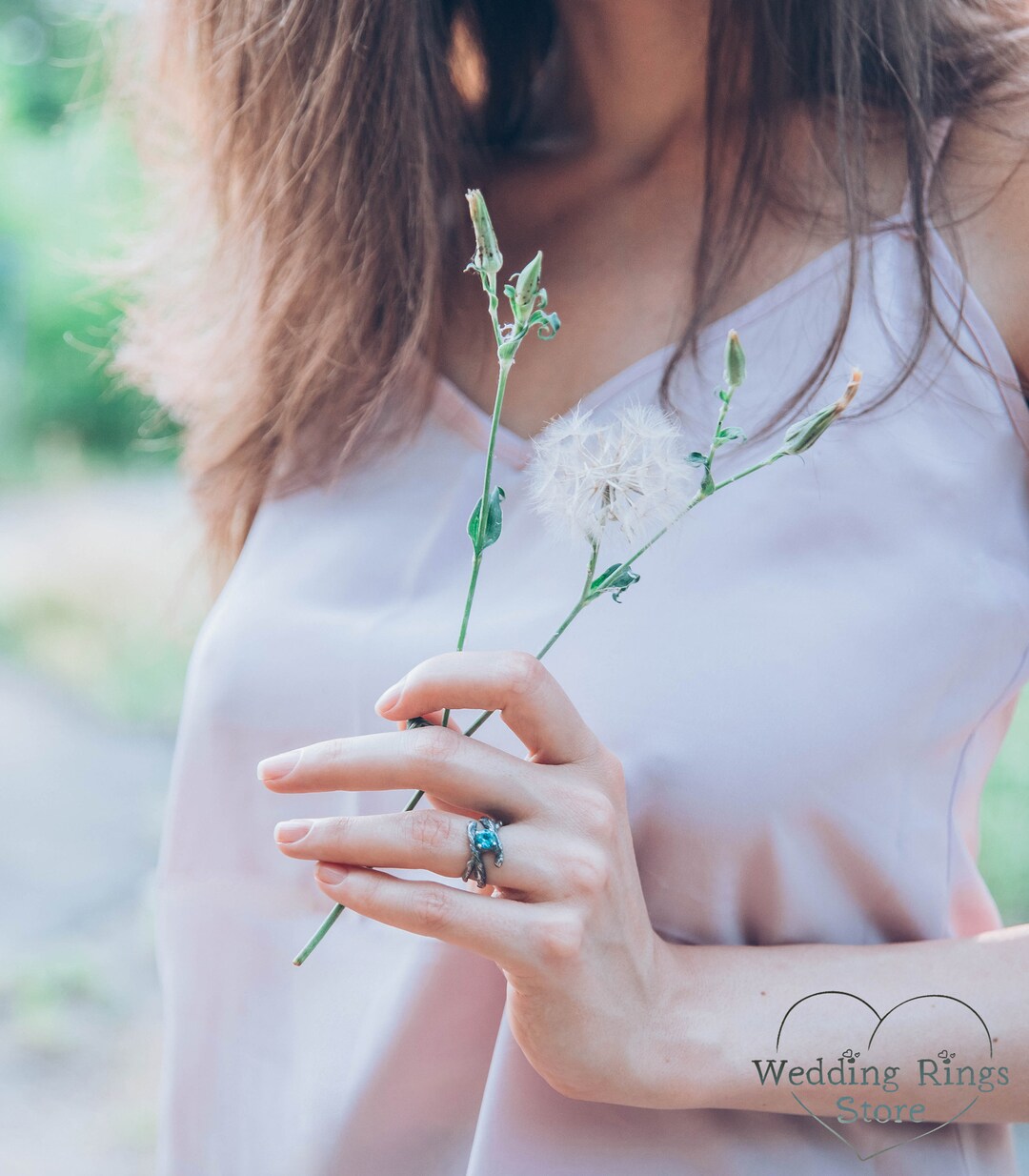 Twisted Branch Ring, Branch Topaz Engagement Ring, Womens Topaz Ring ...