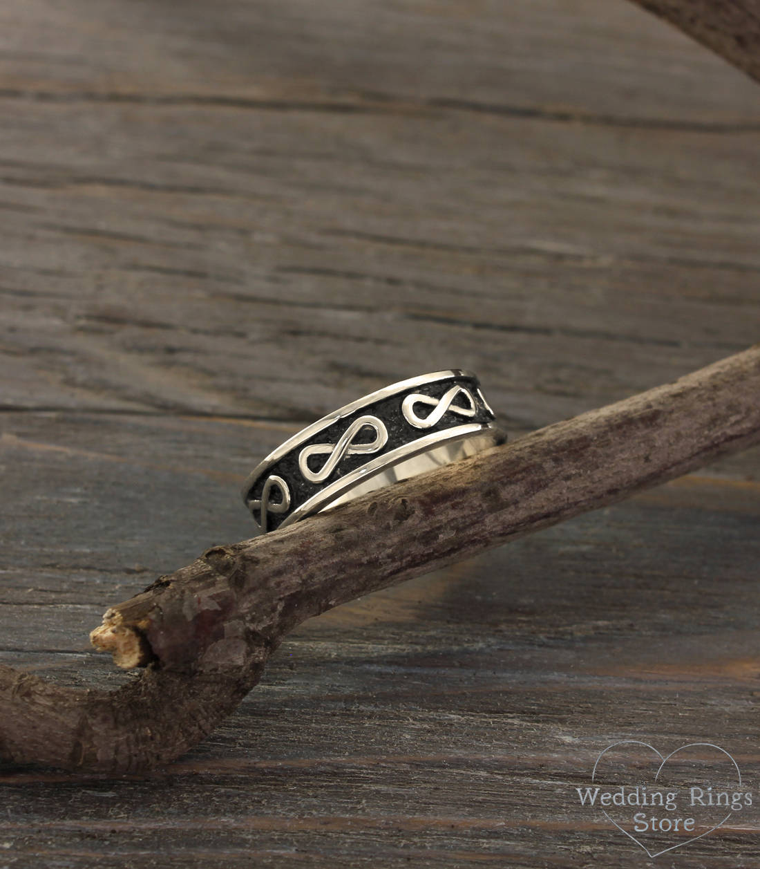 Infinity Silver Band Men's Infinity Wedding Band | Etsy