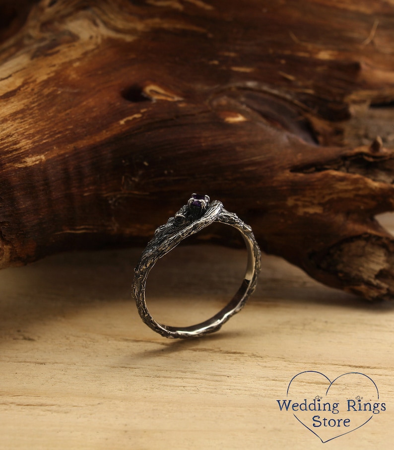 Twisted Branch Engagement Ring Branch Amethyst Ring in | Etsy