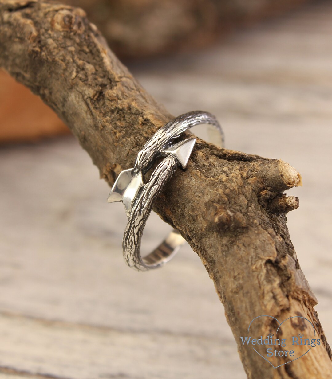 Dainty Thin Silver Ring With Arrow, Wedding Gift for Her, Unusual ...