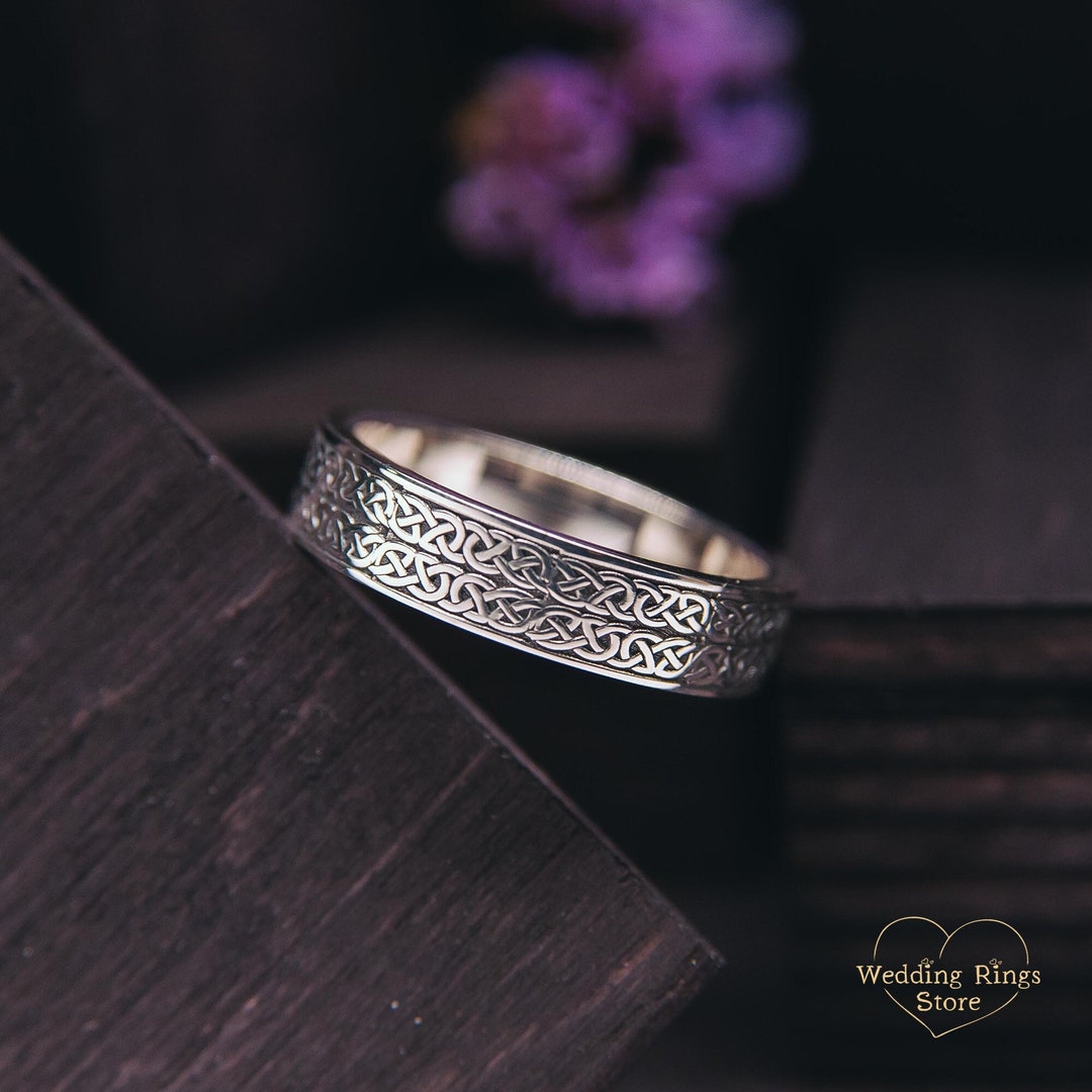 Double Row Celtic Knot Ring - Index Finger Scottish Ring - Durable ...