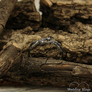 Double Braided Branch Engagement Ring for Women in Solid Sterling ...