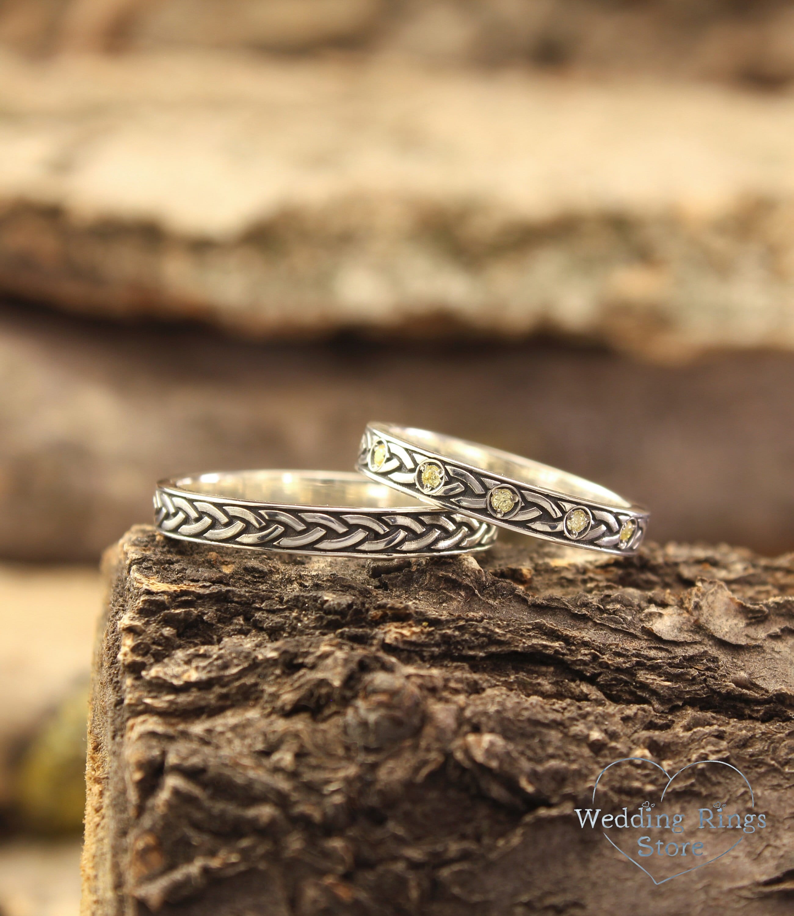 Trendy Celtic Matching Rings for Couples Infinity Knot - Etsy