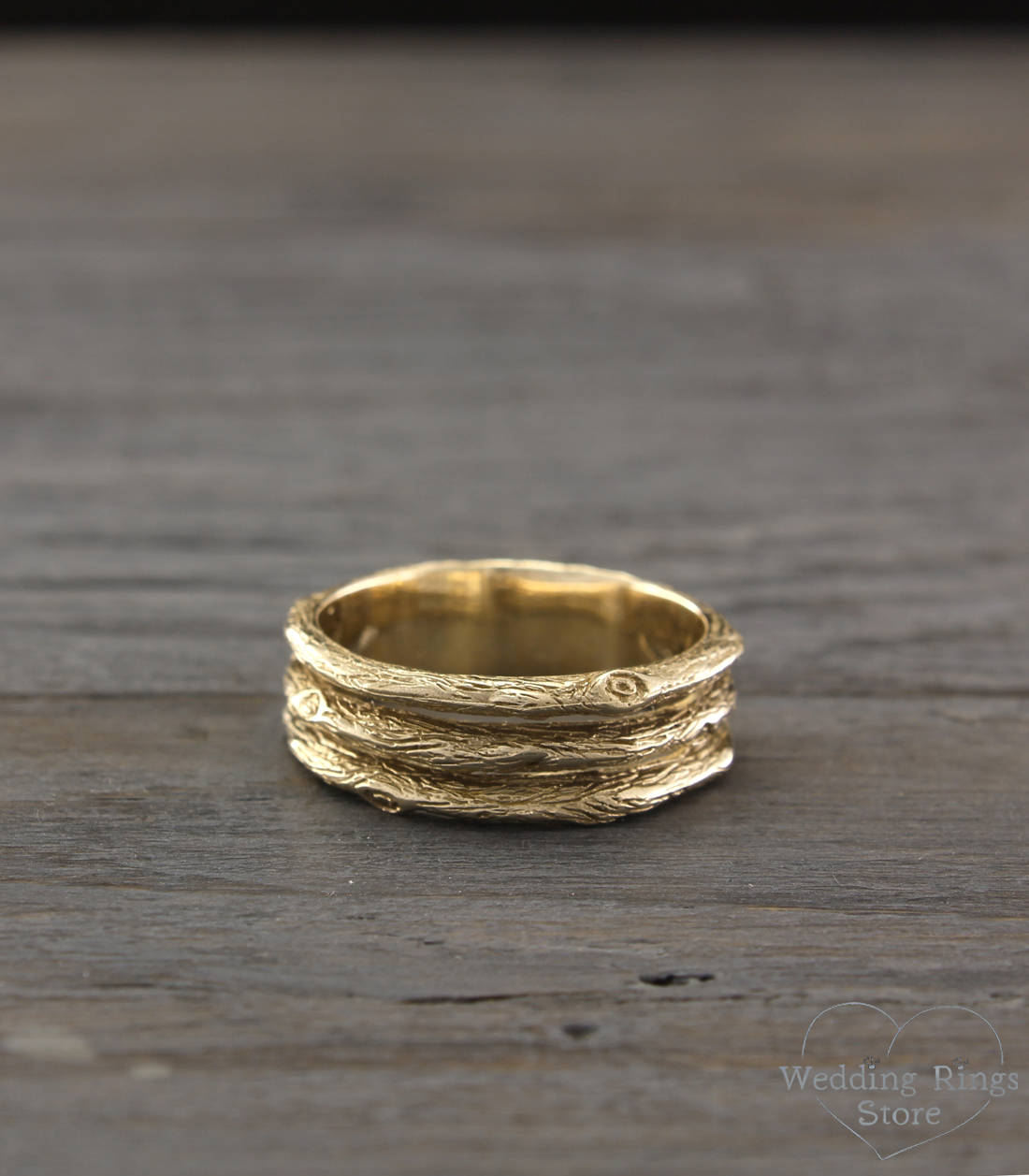 Unusual tree ring Tree bark unique wedding band Tree bark | Etsy