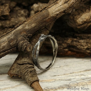 Double Braided Branch Engagement Ring for Women in Solid Sterling ...