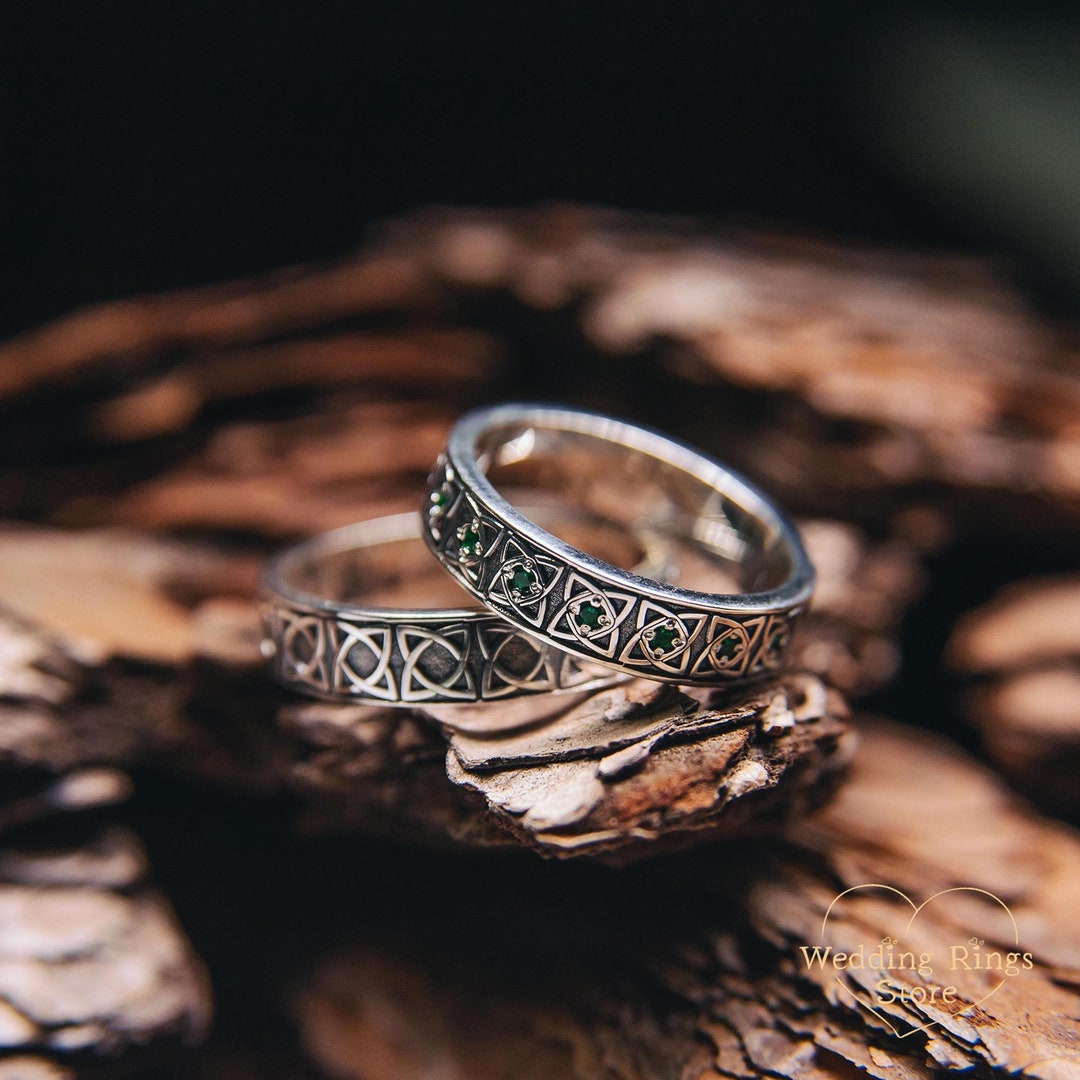 Keltische Eheringe Set Für Sie und Ihn Einzigartige Unendlichkeit ...