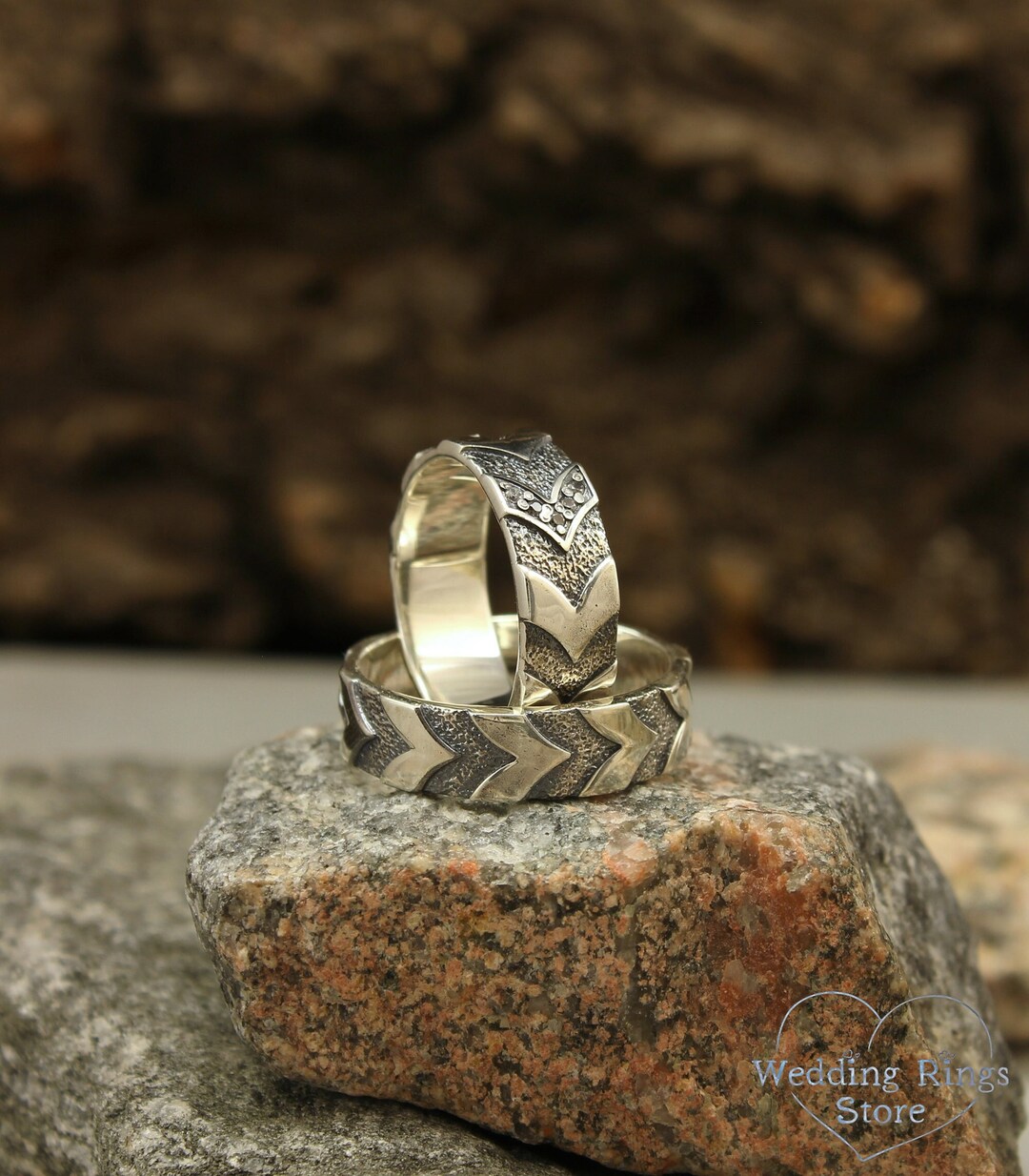 Diamond Wedding Rings Unique - Matching Wedding Bands Sterling Silver ...