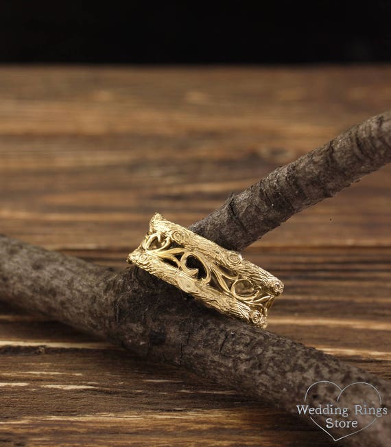 Tree Women's Ring in Vintage Style Tree Unique Wedding | Etsy