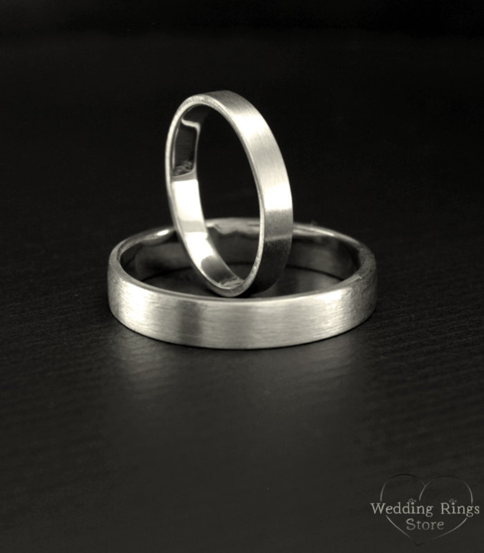 Simple Ring Set His and Hers Promise Rings Simple Wedding - Etsy